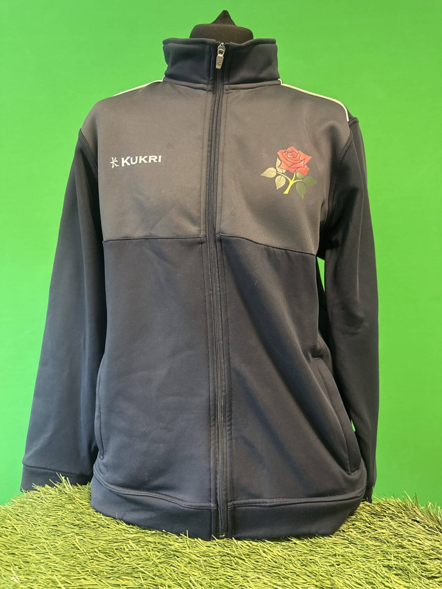Kukri Full-Zip Rugby Jacket with Embroidered Rose - kitround